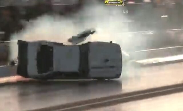 Terrifying Crash: Fox Body Mustangs Collide During Drag Race ...